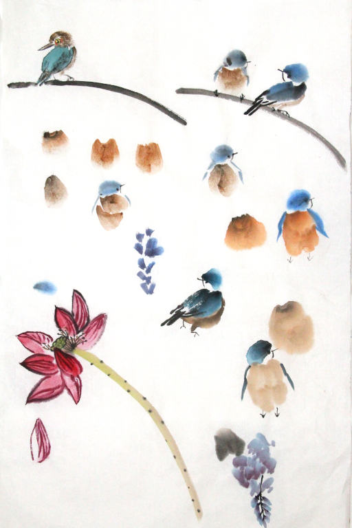 Chinese Birds Drawing